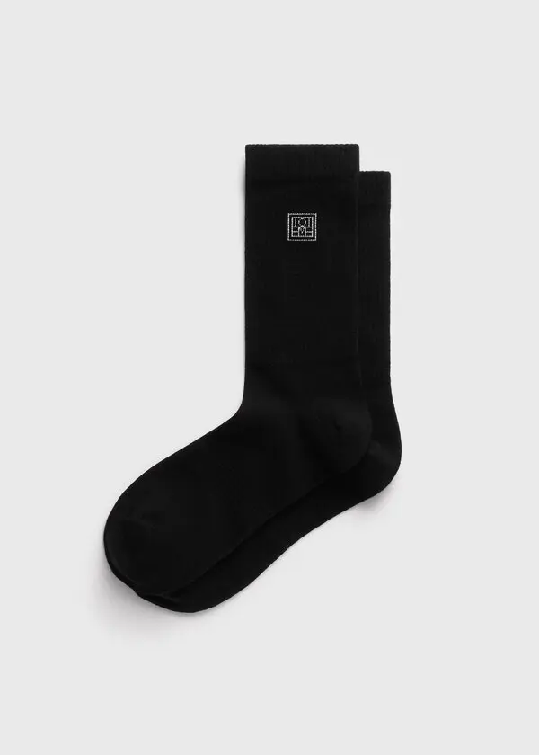 TOTEME Monogram Socks Set - Black