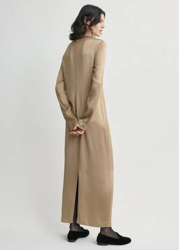 TOTEME - Long satin dress latte - 38 - Women