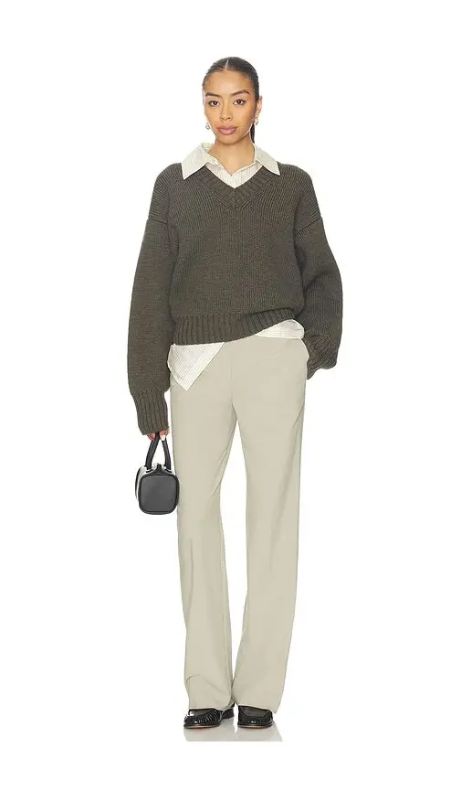 RÓHE Sculptural Compact V-neck Pullover