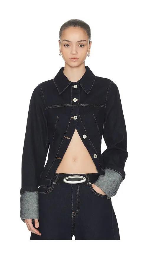 HAELO Cinch Back Trucker Jacket - Blue