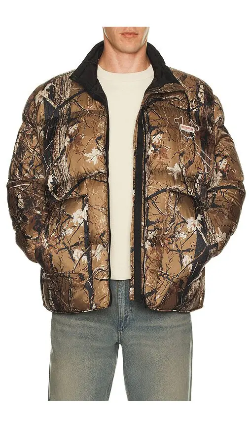 True Religion Padded Camouflage Print Jacket