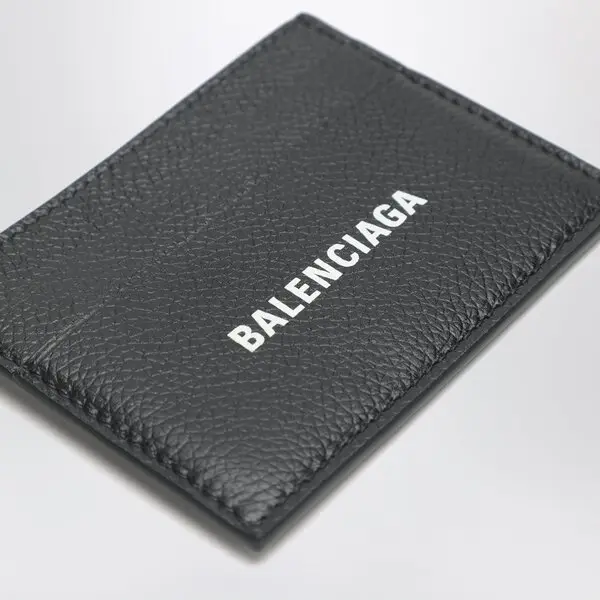 Balenciaga Cash Card Holder In Grained Leather
