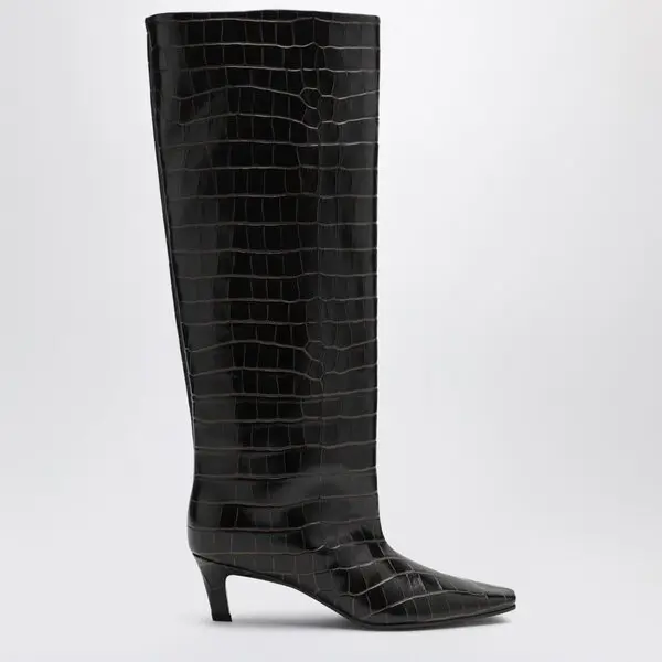 TOTEME Crocodile-print Leather Boots