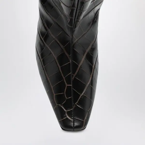 TOTEME Crocodile-print Leather Boots
