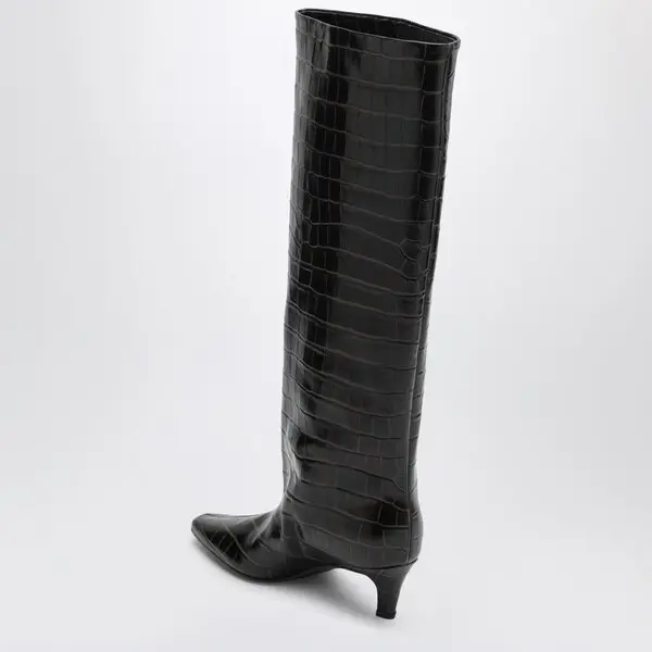 TOTEME Crocodile-print Leather Boots
