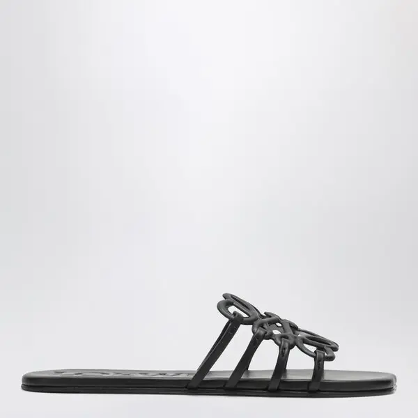 Loewe Anagram Petal Slides - Black