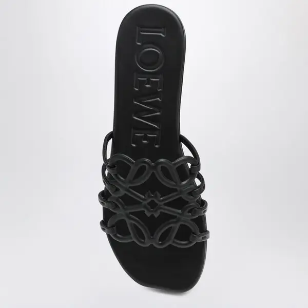 Loewe Anagram Petal Slides - Black