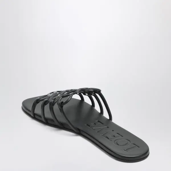 Loewe Anagram Petal Slides - Black