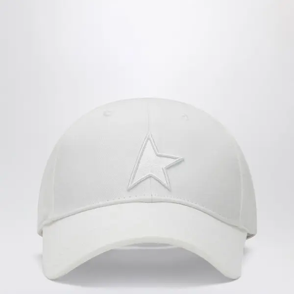 GOLDEN GOOSE Baseball Cap With Embroidered Star - White