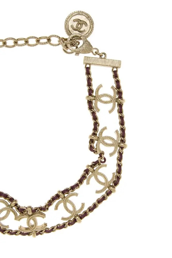 Chanel Cc' Choker - Burgundy