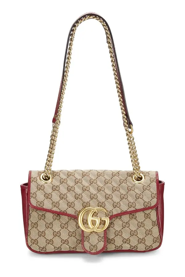 Gucci Canvas Gg Marmont Shoulder Bag