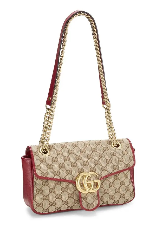 Gucci Canvas Gg Marmont Shoulder Bag