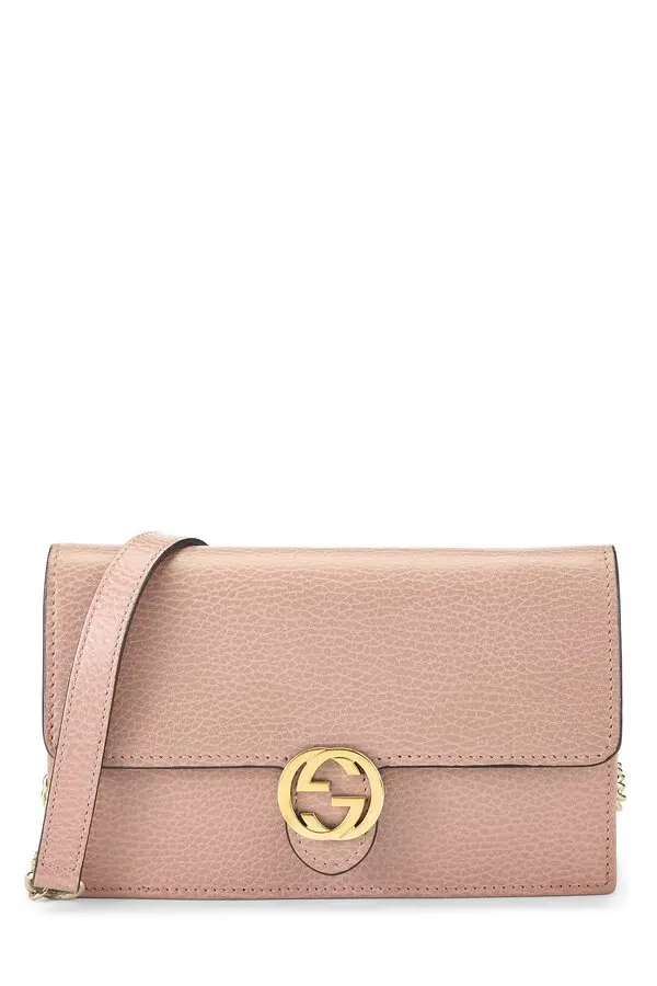 Gucci Interlocking Wallet On Chain - Pink