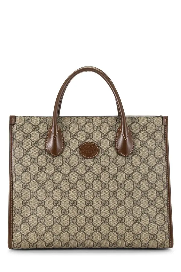Gucci Gg Supreme Handle Bag - Brown