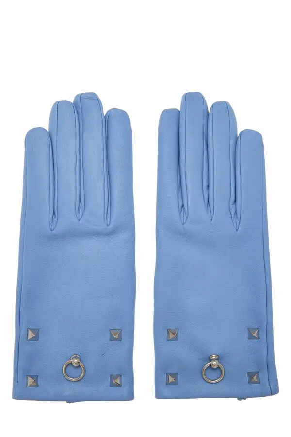 Hermès Lambskin Leather Medor Gloves - Celeste