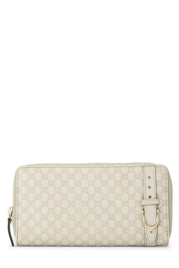Gucci Microssima Nice Zip Around Wallet - White