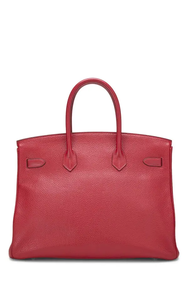 Hermès Clemence Birkin 35 - Rouge Casaque