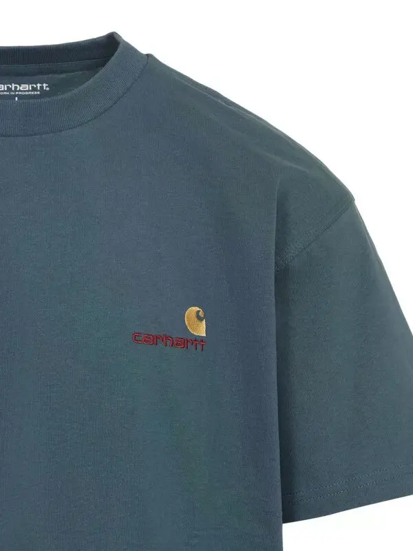 Carhartt Work In Progress S/s American Script Embroidered T-shirt - Blue