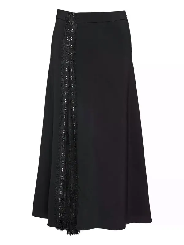 NISSA Lace-trim Midi Skirt