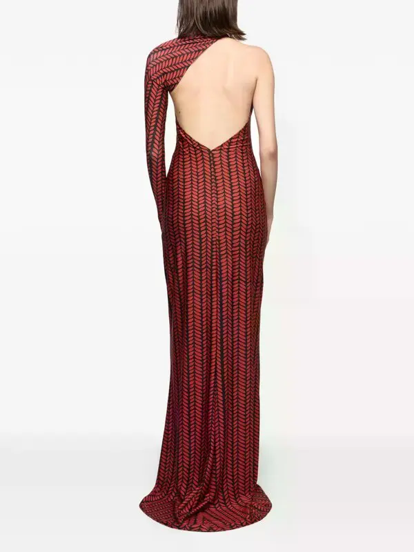 ATU BODY COUTURE One-shoulder Cut-out Maxi Dress - Red
