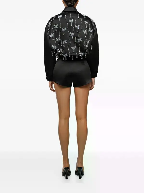 ANOUKI Crystal-embellished Bomber Jacket