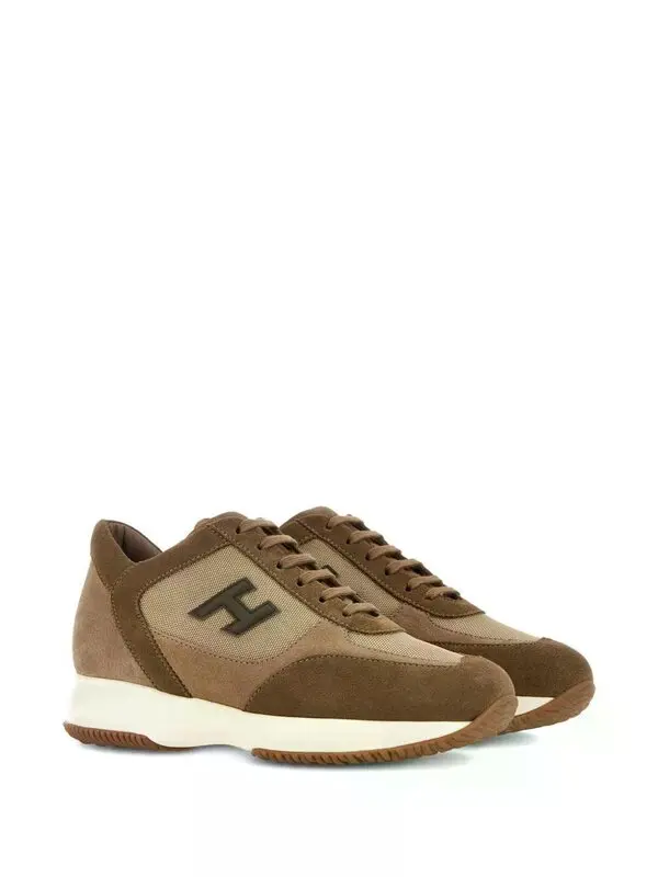 Hogan Interactive Logo-patch Sneakers - Brown