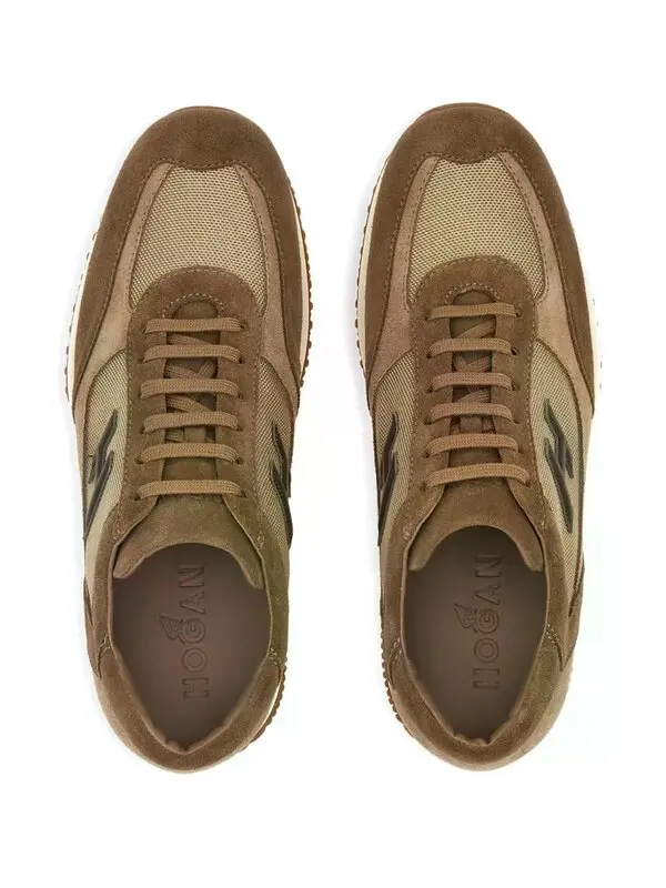Hogan Interactive Logo-patch Sneakers - Brown