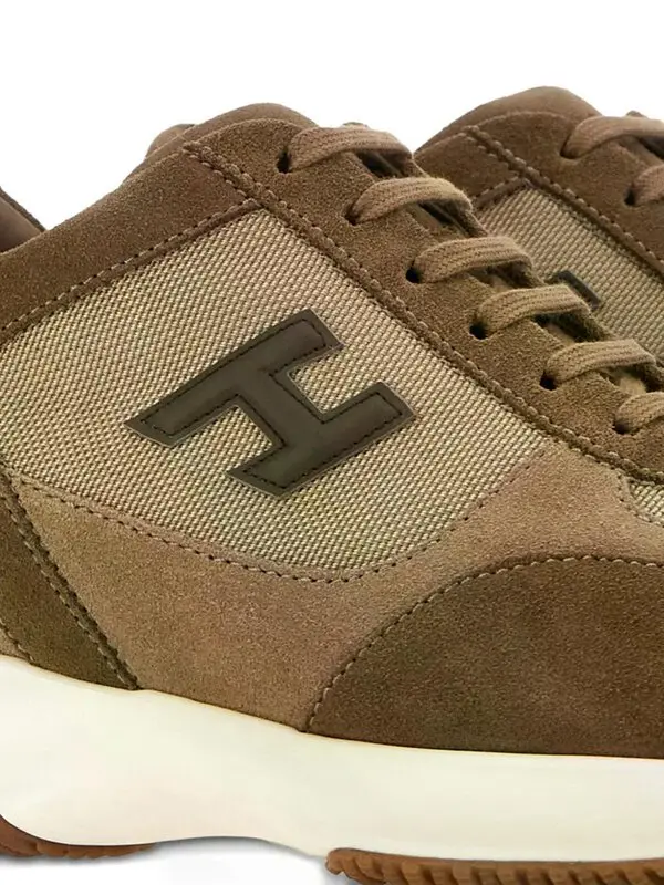 Hogan Interactive Logo-patch Sneakers - Brown
