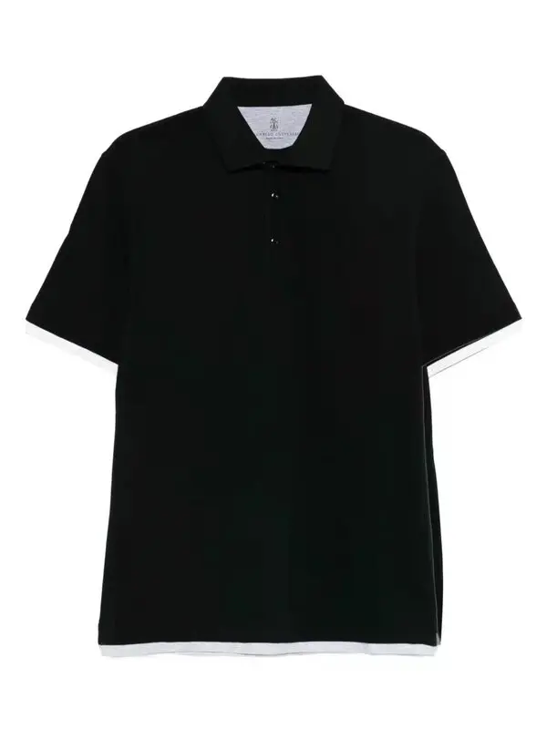 Brunello Cucinelli Trim Polo Shirt - Black
