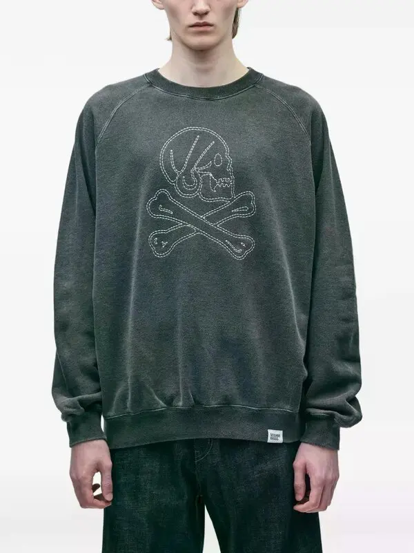 NEIGHBORHOOD Skull-embroidered Sweatshirt - Grey