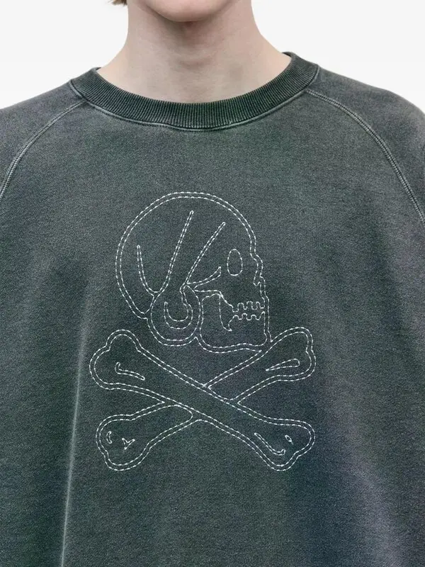 NEIGHBORHOOD Skull-embroidered Sweatshirt - Grey