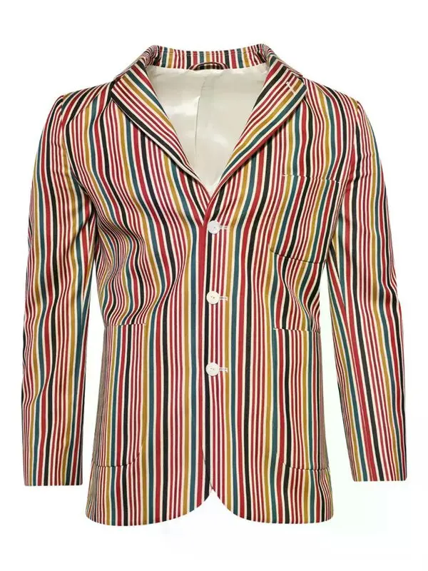 BODE Lawrence Striped Suit Jacket - Red