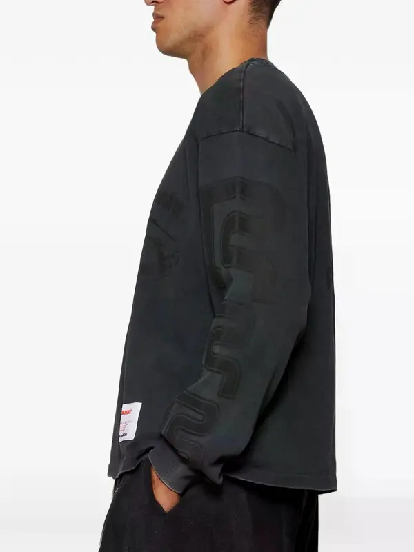 RRR123 Graphic-print Long-sleeved Sweatshirt - Black