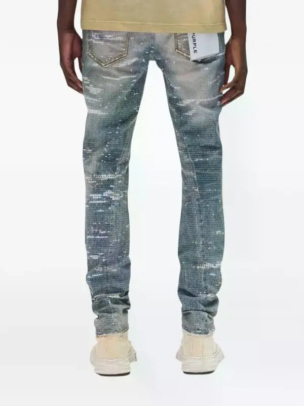 PURPLE BRAND Sequin Embellished Jeans