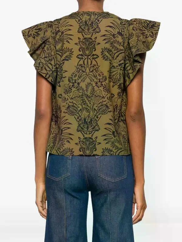 Ulla Johnson Ruffled Floral-pattern Blouse