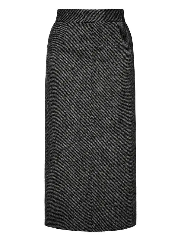 ANOUKI Slit-detail Midi Skirt