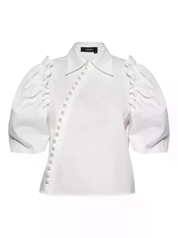 ANOUKI Embellished Ruffled Shirt
