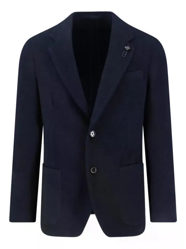 LARDINI Single-breasted Flower Pin Blazer