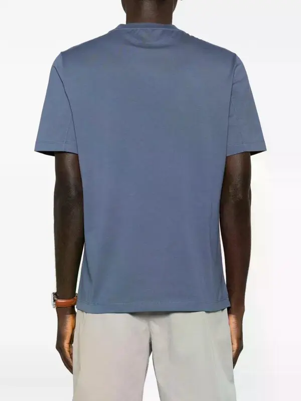 Brunello Cucinelli Jersey T-shirt With Logo - Blue