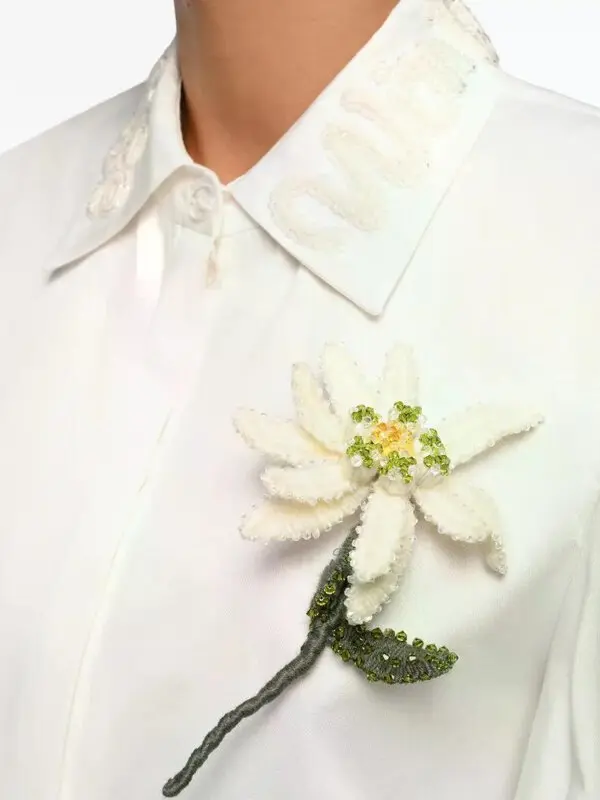 ANOUKI Floral-appliqué Shirt