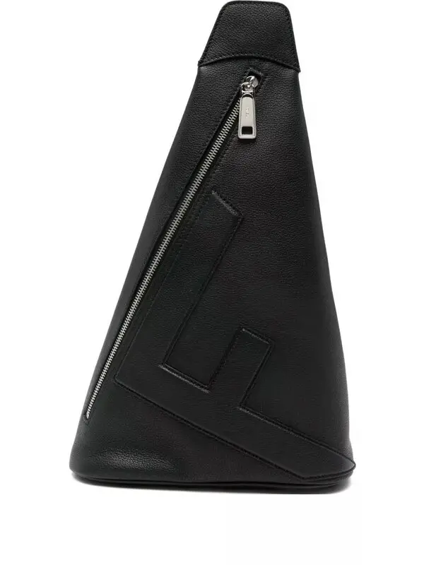 Fendi Triangular Strap Backpack - Black