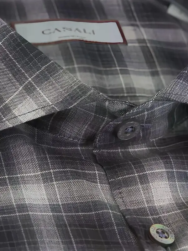 Canali Plaid Button Shirt