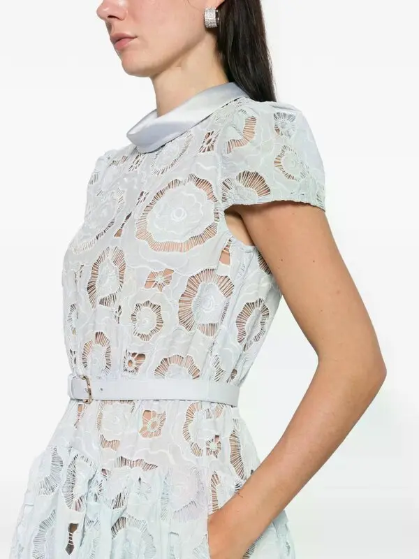 SELF-PORTRAIT Floral-lace Midi Dress