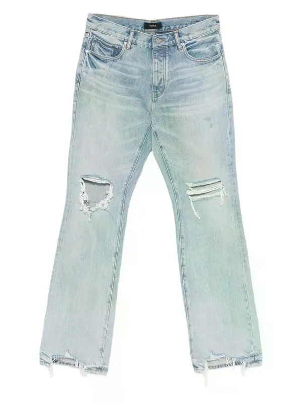 PURPLE BRAND Lucca Ripped Faded Jeans - Neutrals