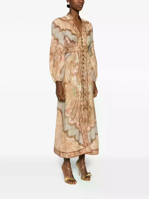 Zimmermann Wanderlust Plunge Midi Dress