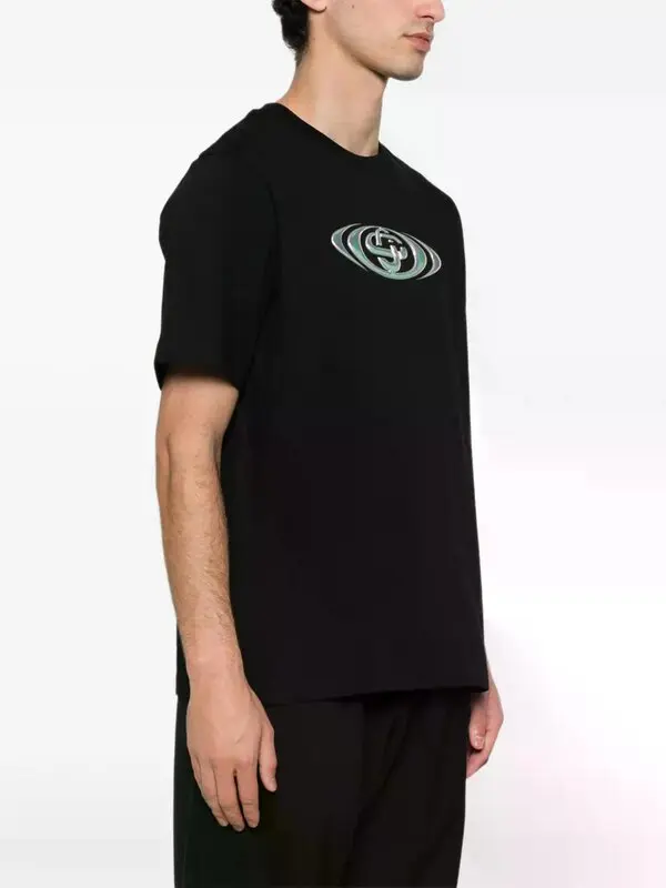 Casablanca Warped-logo Classic T-shirt - Black