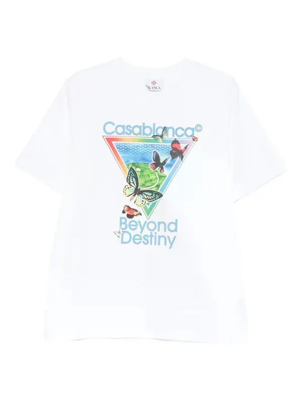 Casablanca Graphic Cotton T-shirt - White