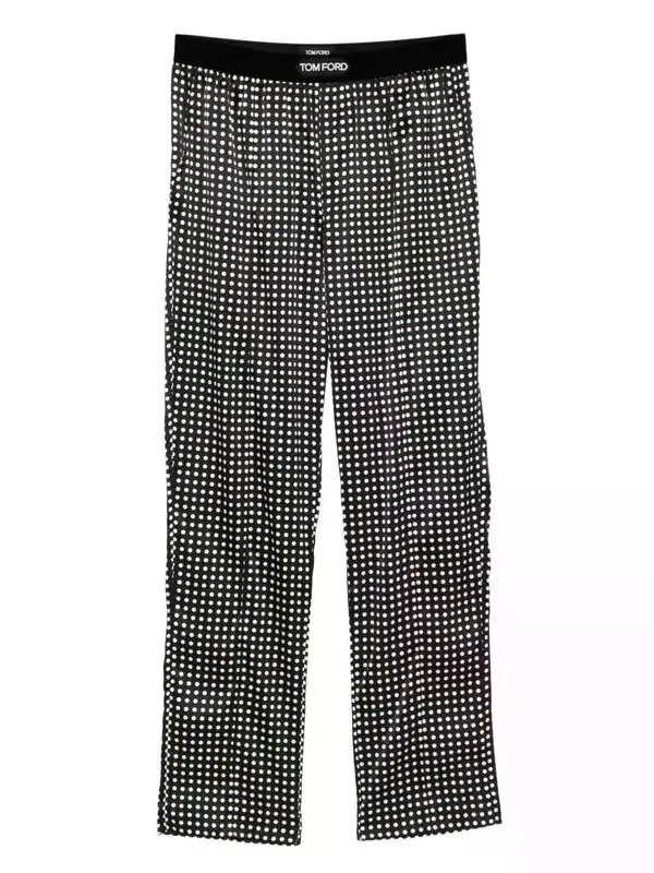 TOM FORD Polka Dot Pyjama Trousers - Black
