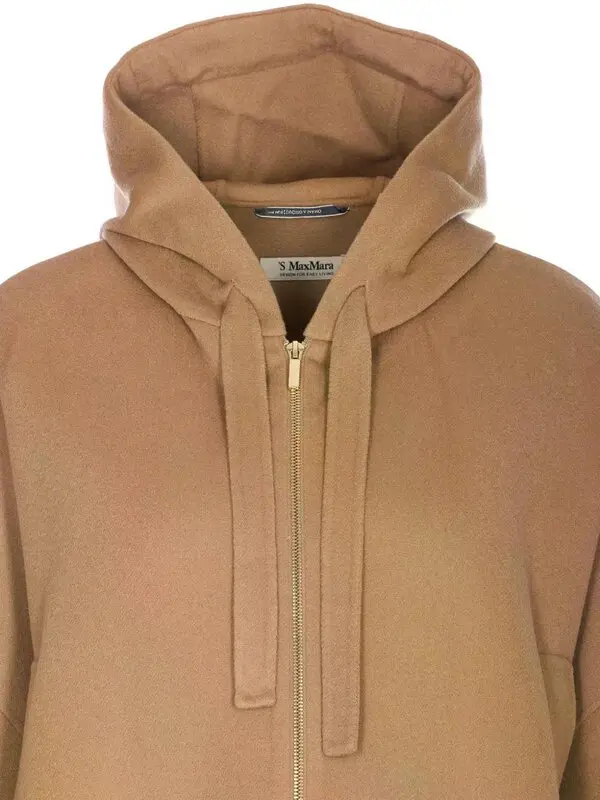 Max Mara Zip-up Hooded Coat
