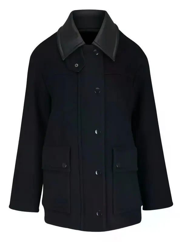 Akris Snap-fastening Pocket Coat